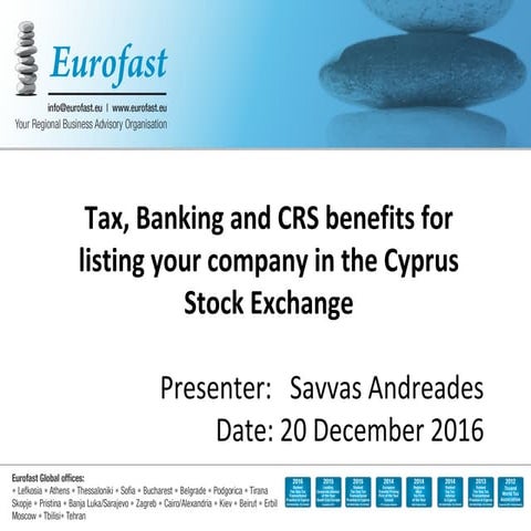 Tax, Banking and CRS benefits for listing your company in the Cyprus ...