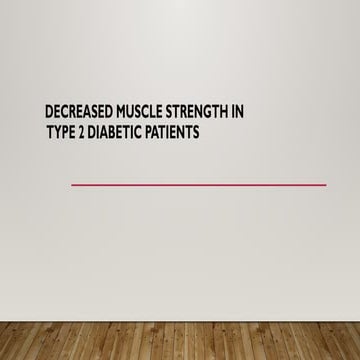 less muscle strength in diabetes patients evidence based studies | PPTX