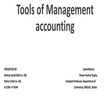 Tools of management accounting | PPTX | Business Accounting & Finance ...