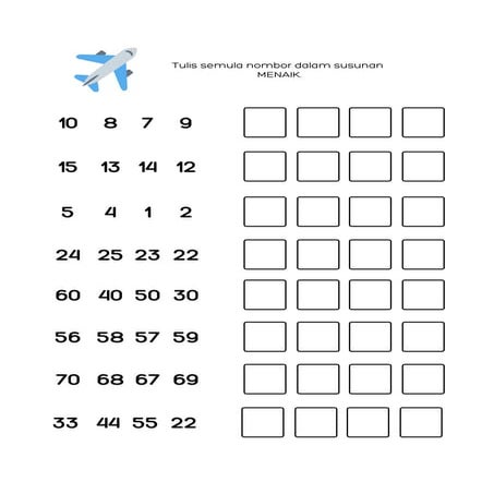 Cerakinkan nombor di bawah mengikut nilai digit.matematik thn 2 kssr | DOCX