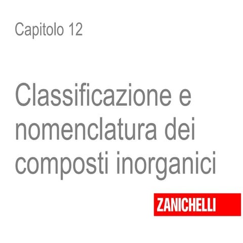Nomenclatura di composti inorganici binari e ternari - chimica | PDF