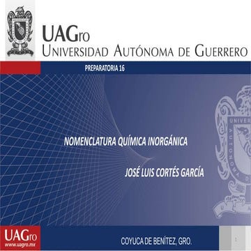 Nomenclatura quim inorg | PPTX