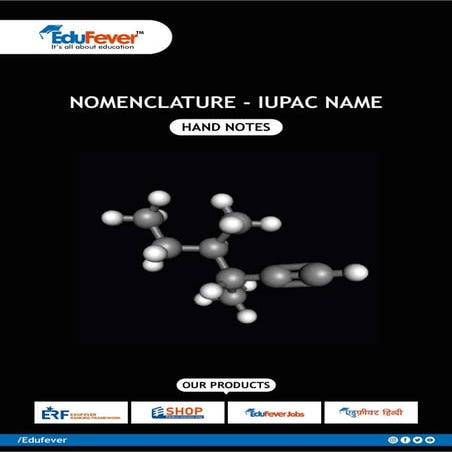 Nomenclature IUPAC Name - Chemistry Handwritten Notes | PDF