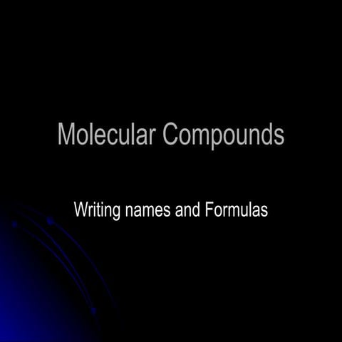 Nomenclature 3 covalent compounds | PPT