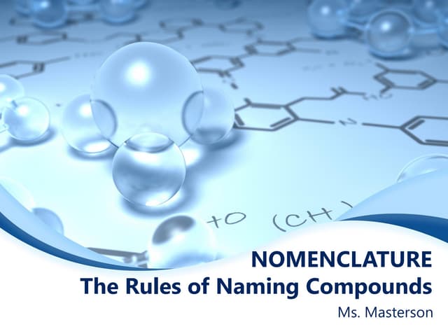 Naming and writing compounds | PPTX
