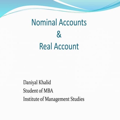 Nominal and real accounts | PPTX