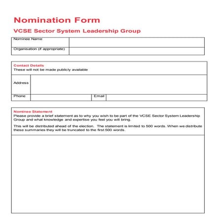 Nomination Form | PDF