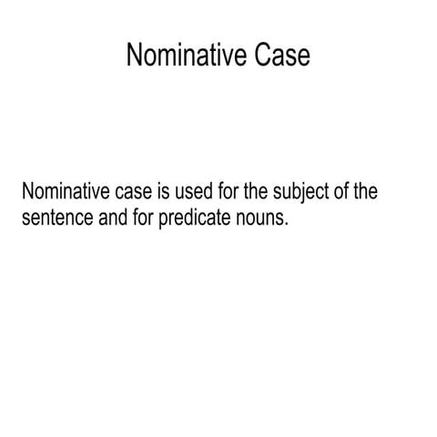 Nominative | ODP
