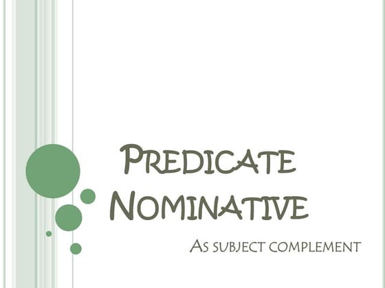 Nominative | PPT