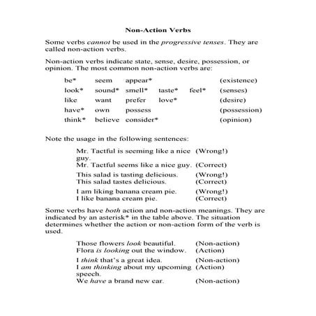 Azar 1 6 non-action verbs | PPTX