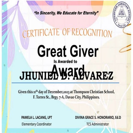 NON-ACADEMIC CERTIFICATES AWARDS AND CER | PPTX