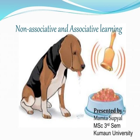 Non associative and associative learning | PPTX