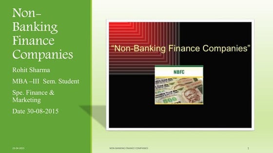 non banking financial institution | PPTX