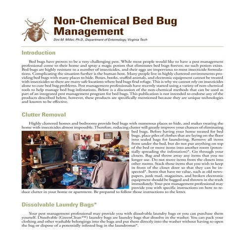 History of Bed Bug Management | PDF