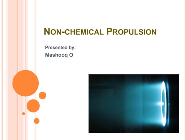 Electric rocket propulsion | PPTX