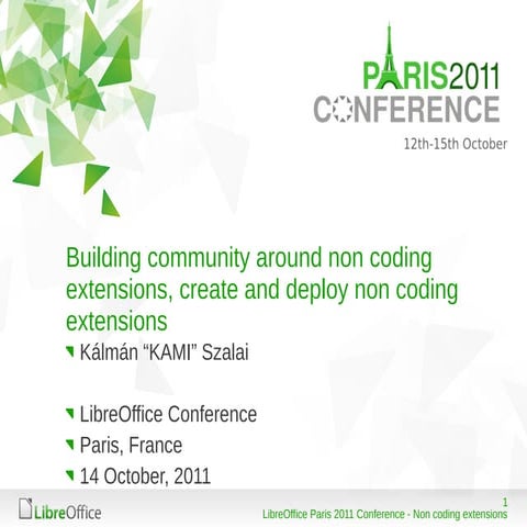 LibreOffice/OpenOffice.org - non coding extensions | PDF