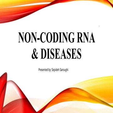 Non coding RNA & diseases | PPTX