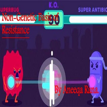 Non genetic basis of resistance | PPTX