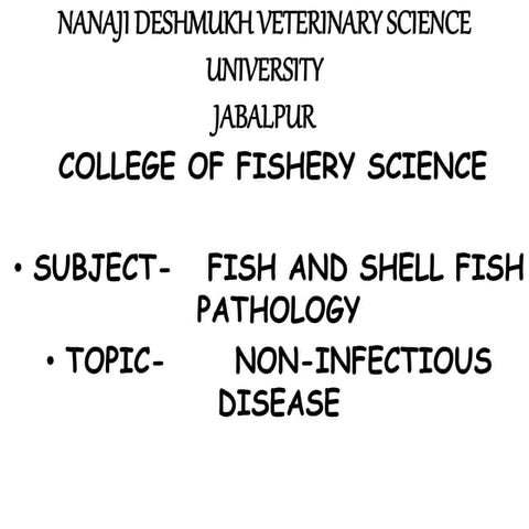 Non infectious disease | PPTX