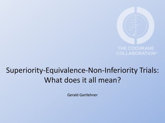 Non inferiority clinical trials | PPT