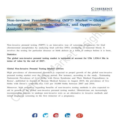 Non invasive prenatal testing (nipt) market | PDF