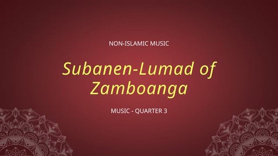 SoAn- The Subanens | PPT