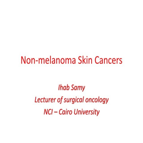 Non melanoma skin cancers | PDF
