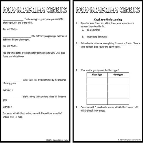 Non-Mendelian Genetics Notes - The Organized Science Teacher.pdf
