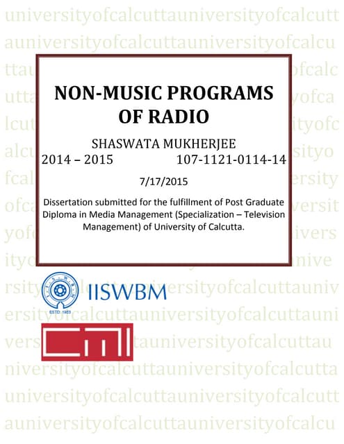 Radio Culture Report | PPTX | Talk Show | Genres