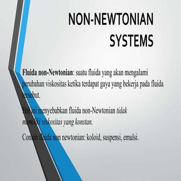 ITP UNS SEMESTER 2 Cairan newtonian dan non newtonian | PPTX