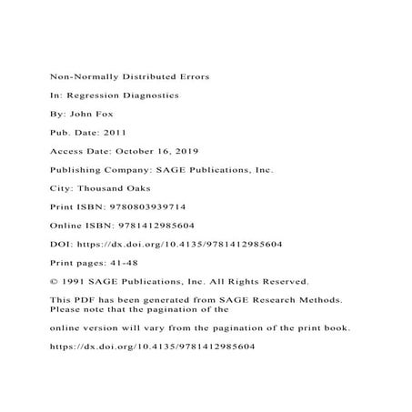 Non-Normally Distributed Errors In Regression Diagnostics.docx