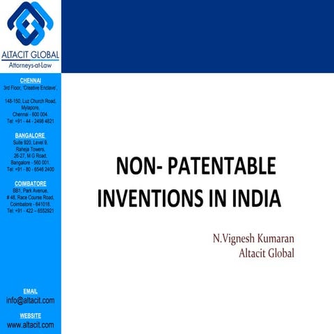 Non patentable inventions | PPT