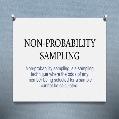 Non probability sampling | PPT