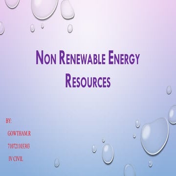Non renewable-energy | PPTX