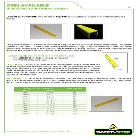 Non Slip Ladder Rung Covers | PDF