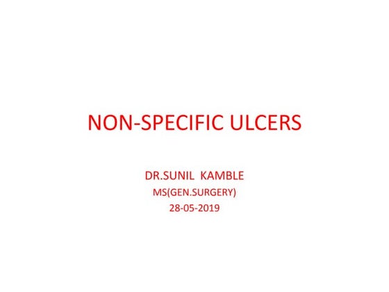 Ulcer examination | PPT