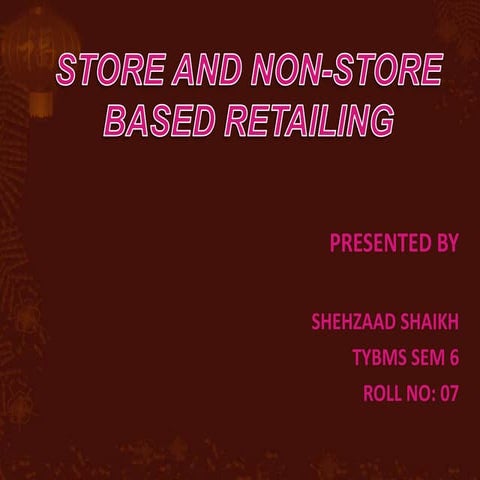 Non store based retailing | PPTX