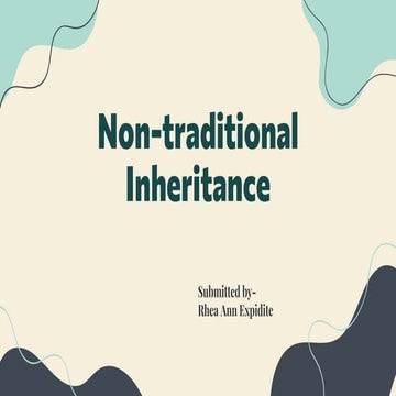 Genetics: Non-traditional Inheritance | PPTX | Genetics | Science