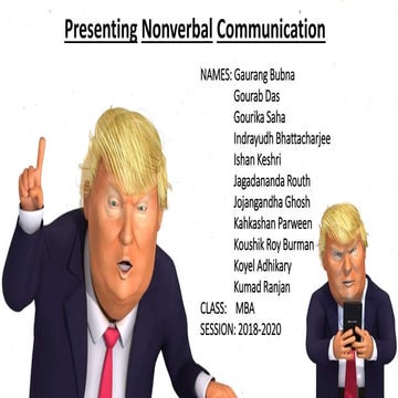 Non verbal business communication project | PPT