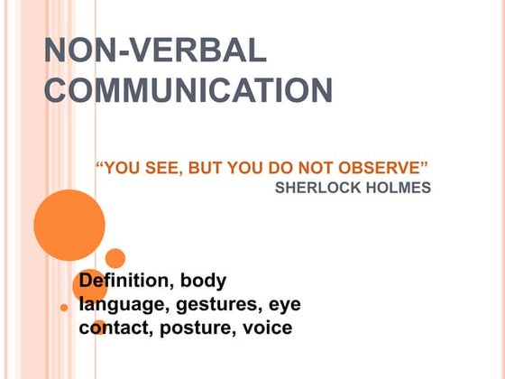 Nonverbal communication powerpoint | PPT