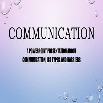Types of Communication | PPTX