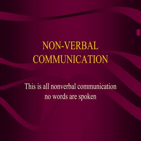 Nonverbal Behavior | PPTX