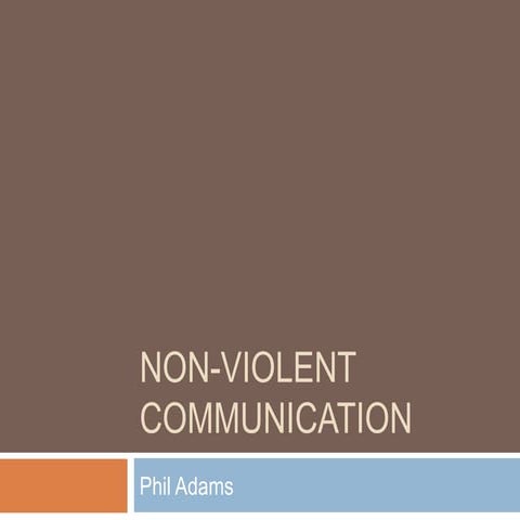 Non violent communication | PPT
