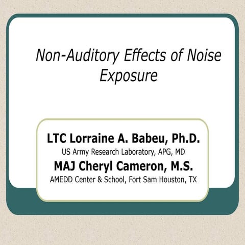 Non Auditory Effects of Noise exposure.ppt
