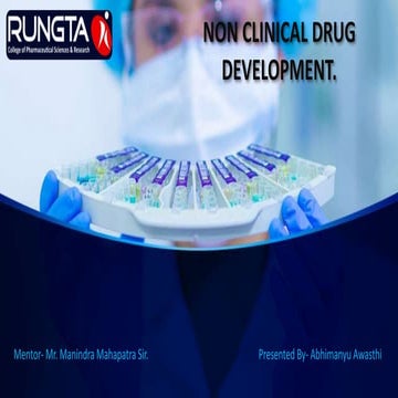 Non clinical drug development | PPTX