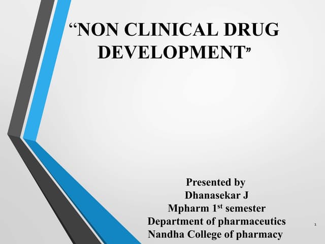 Non clinical drug development. ppt | PDF
