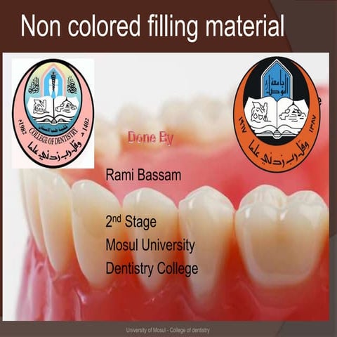 Non colored filling material | PPT