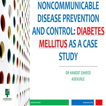 Noncommunicable disease prevention and control | PPT