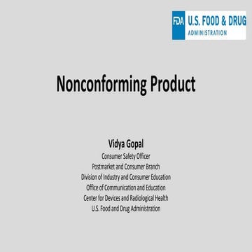 Non confirming products | PPT