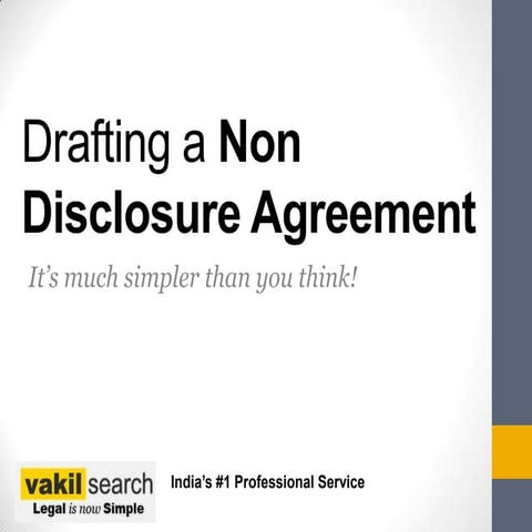 Non disclosure Agreement (NDA) | PPTX